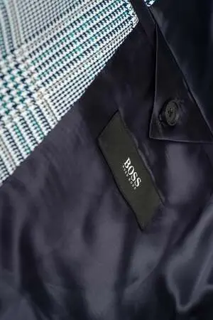 Hugo Boss Single-breasted Checked Jacket
