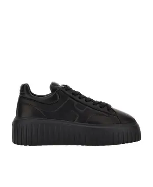 Hogan H-stripes Low-top Platform Sneakers - Black