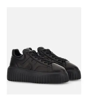 Hogan H-stripes Low-top Platform Sneakers - Black