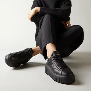 Hogan H-stripes Low-top Platform Sneakers - Black