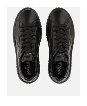 Hogan H-stripes Low-top Platform Sneakers - Black