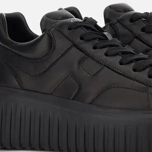 Hogan H-stripes Low-top Platform Sneakers - Black