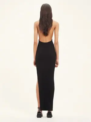COURREGES Courrèges Holistic Buckle Rib Knit Long Dress
