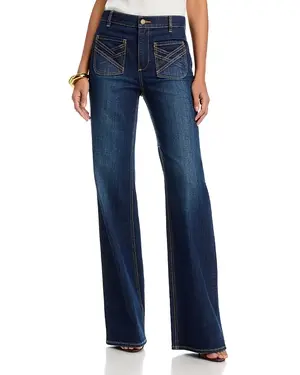 Ramy Brook Heidi High Rise Wide Leg Jeans - Dark Rinse