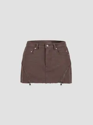 Rick Owens 100% Wool Mini Skirt
