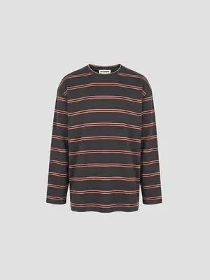 JIL SANDER Striped Cotton Long-sleeve T-shirt