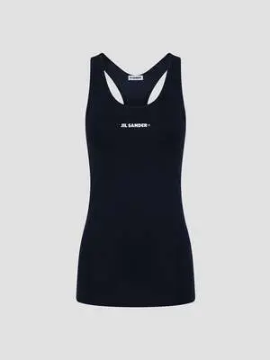 JIL SANDER Technical Fabric Racerback Tank Top