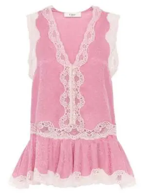 Chloé Sleeveless Silk Top With Mother-of-pearl Buttons