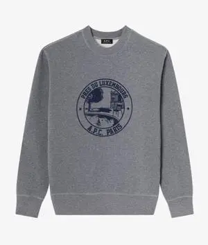 A.p.c. Premium Organic Cotton Sweatshirt - Gris Chine