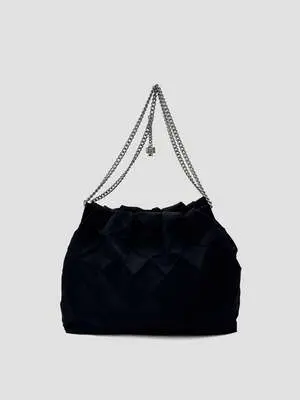 Tory Burch Tory Burch Fleming Nandlon Mini Hobo Handbag Black