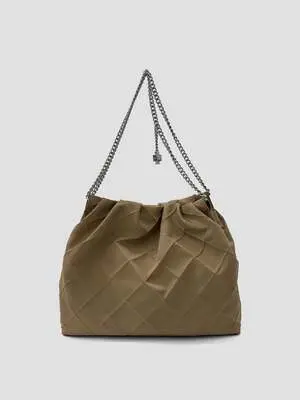 Tory Burch Fleming Nandlon Mini Hobo Handbag - Praline