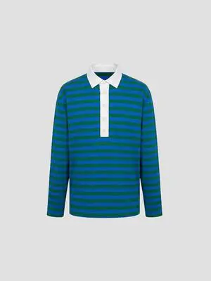META CAMPANIA COLLECTIVE Striped Cotton Rugby Shirt