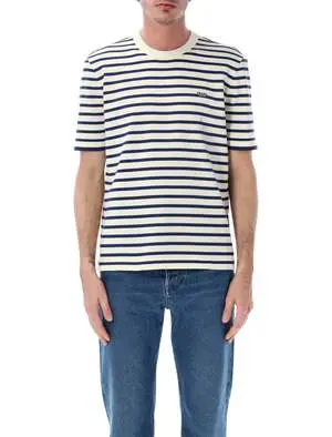 Prada Striped Short Sleeve Crewneck T-shirt