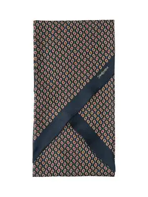 Saint Laurent Printed Silk Scarf - Blue