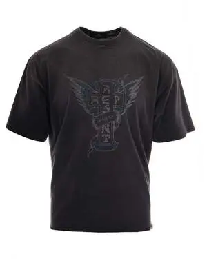 REPRESENT Graphic Oversized T-shirt - Stained Black