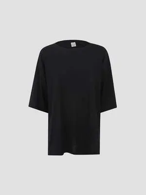TOTEME Longline Knit Tee - Black