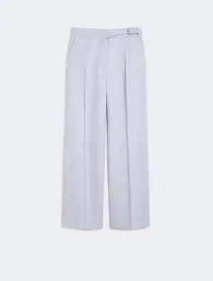 Sportmax Wide-leg Trousers With Belt Detail - Med Grey