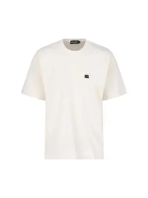 Dolce & Gabbana Cotton Logo Patch T-shirt - White