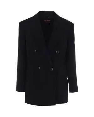 Max Mara Double-breasted Longline Blazer - Nero