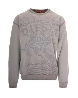 DIESEL® Graphic Crewneck Sweater - Medium/white