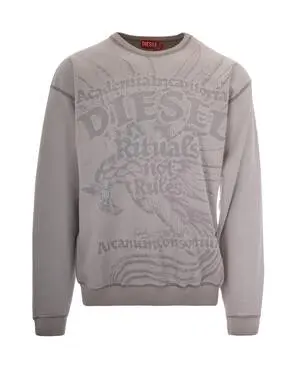 DIESEL® Graphic Crewneck Sweater - Medium/white
