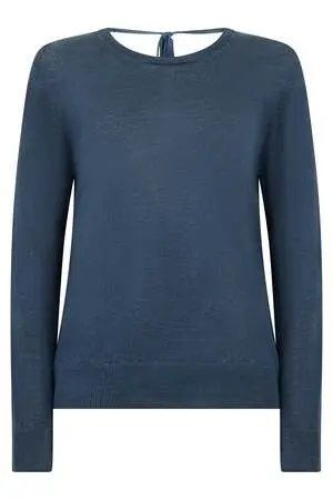 120% Lino Linen Long Sleeve Sweater