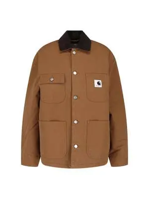 Carhartt Work In Progress Canvas Chore Jacket With Corduroy Collar - Brown