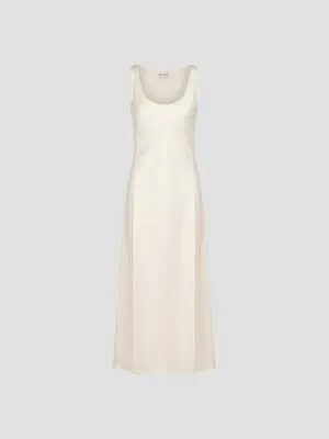 RÓHE Satin Scoop Neck Mini Dress - Ivory