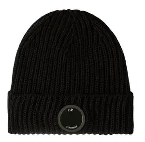 C.P. COMPANY Lens Knit Beanie - Black