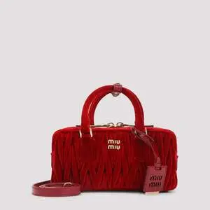 Miu Miu Velvet Top Handle Handbag