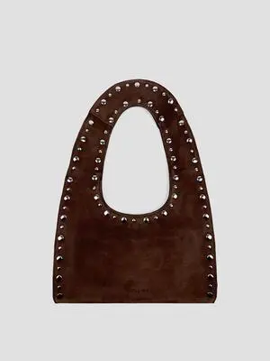 Gimaguas Studded Suede Mini Handbag