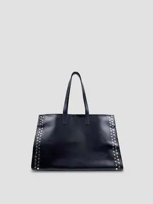 Gimaguas Maxi Shopper Handbag With Stud Embellishments - Black