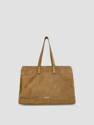 Gimaguas Maxi Shopper Handbag With Stud Embellishments - Camel