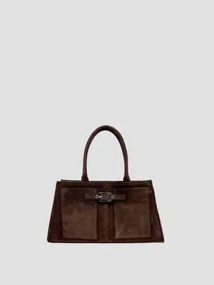 Gimaguas Suede Top Handle Handbag