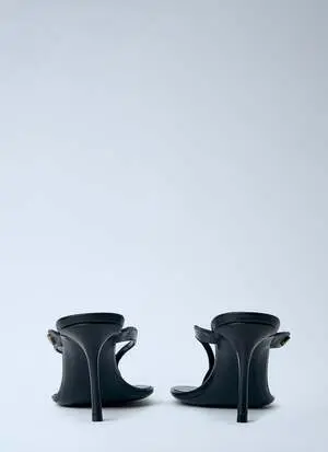 Saint Laurent Leather Thong High Heel Sandals