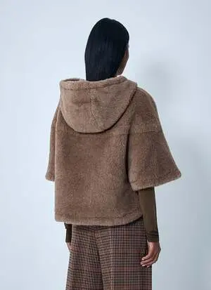 Max Mara Wool-and-cashmere Blend Cropped Hooded Jacket