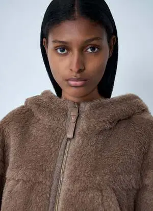 Max Mara Wool-and-cashmere Blend Cropped Hooded Jacket