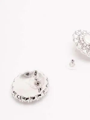 SELF-PORTRAIT Oval Crystal Earrings