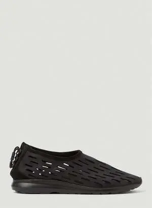 Our Legacy Leather Cut-out Sneakers - Black