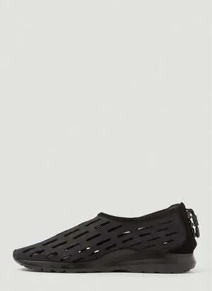 Our Legacy Leather Cut-out Sneakers - Black