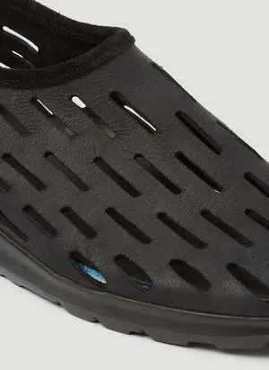 Our Legacy Leather Cut-out Sneakers - Black