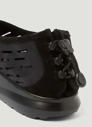 Our Legacy Leather Cut-out Sneakers - Black