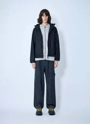 Stone Island Technical Zip-up Hooded Jacket - Black