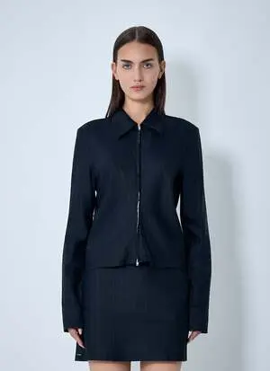 Our Legacy Slim Zip Shirt - Black