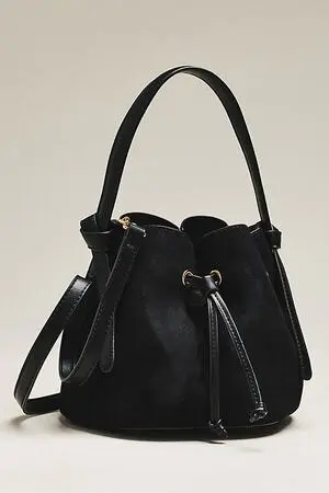 MELIE BIANCO Faux-suede Bucket Bag - Black