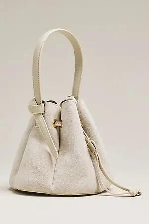 MELIE BIANCO Faux-suede Bucket Bag - Light Grey