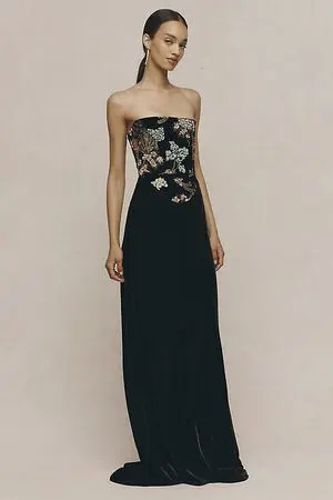 SAU LEE Isha Velvet Gown