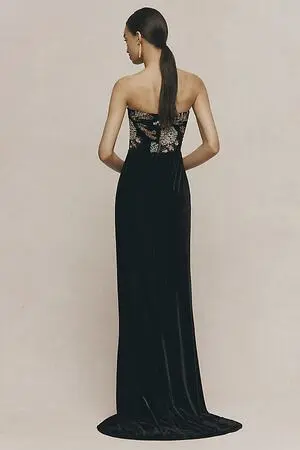 SAU LEE Isha Velvet Gown