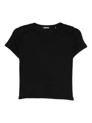 ROTATE BY BIRGER CHRISTENSEN Fitted T-shirt With Lace And Logo Detail