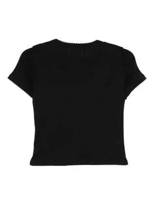 ROTATE BY BIRGER CHRISTENSEN Fitted T-shirt With Lace And Logo Detail